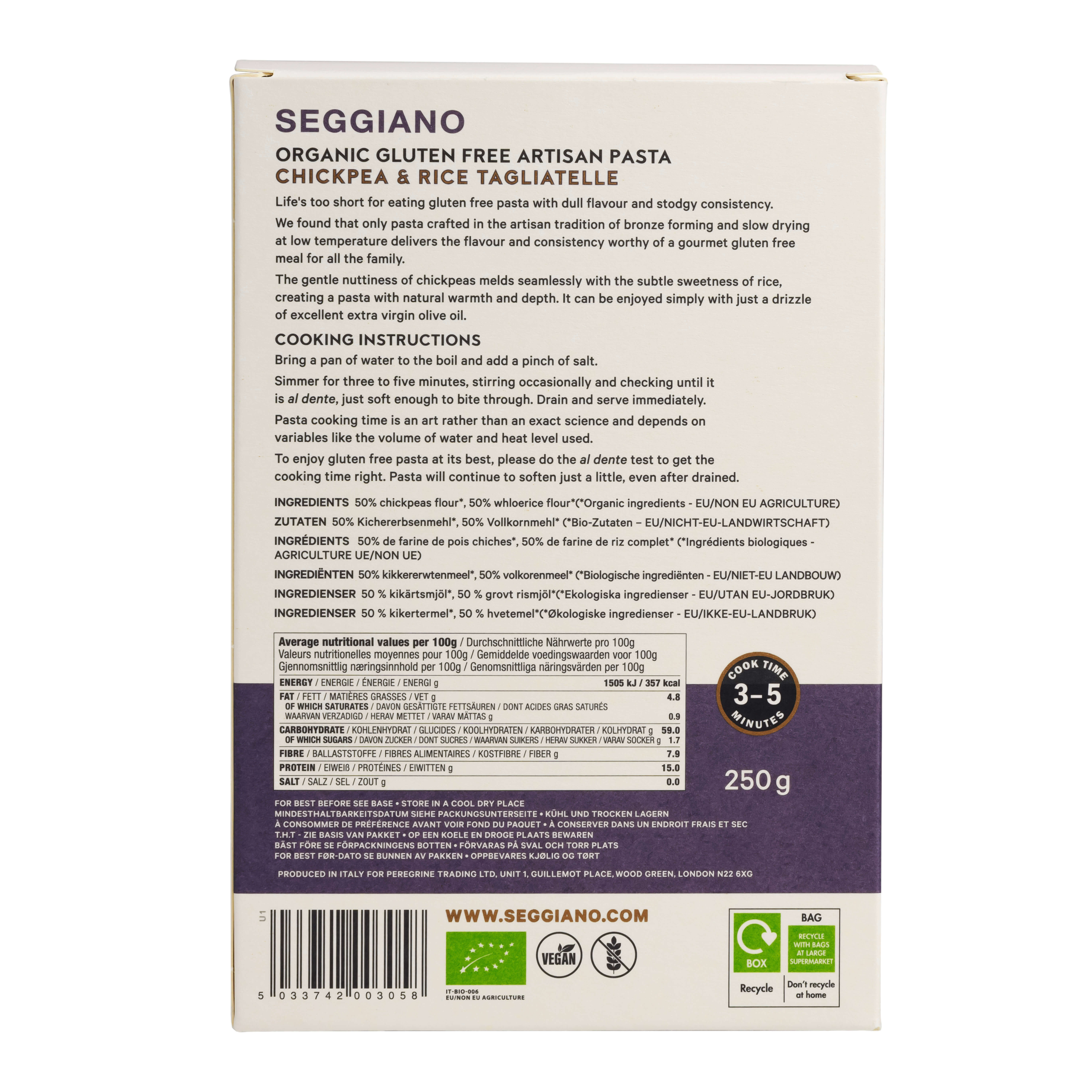 Organic Gluten Free Corn & Rice Tagliatelle | Seggiano
